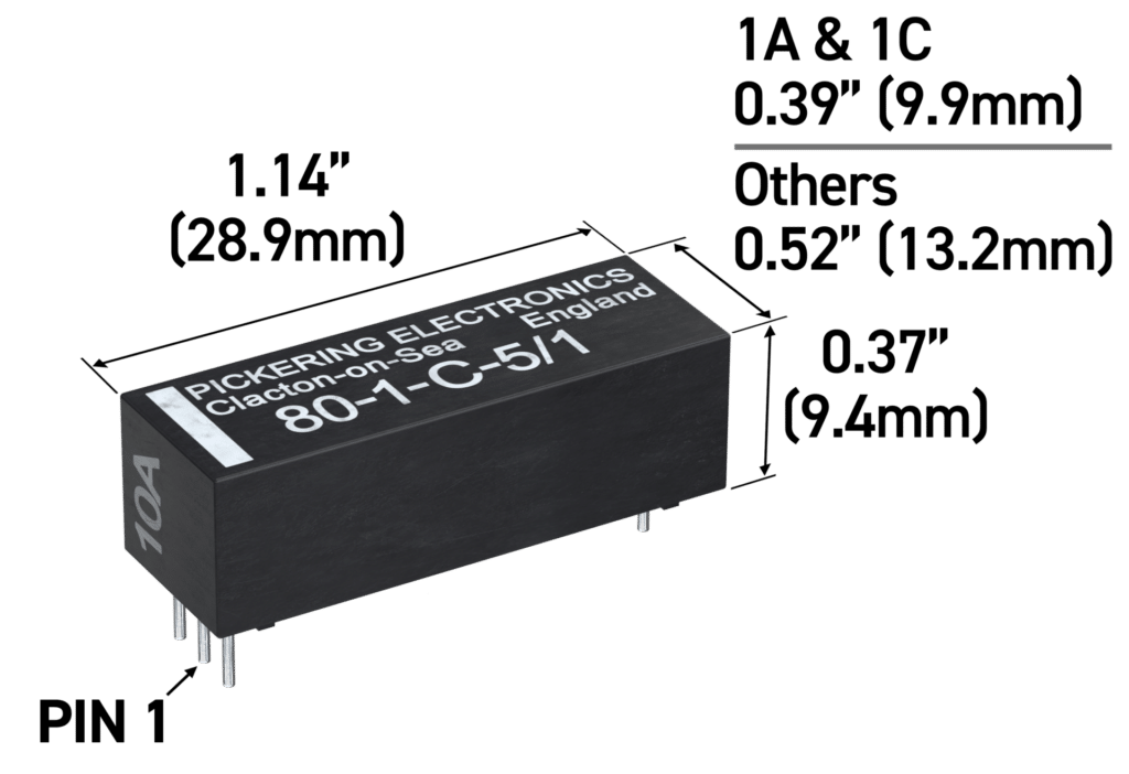 Pickering Reed Relays - Series 80, 85, 88 & 89 - General Purpose Reed Relay