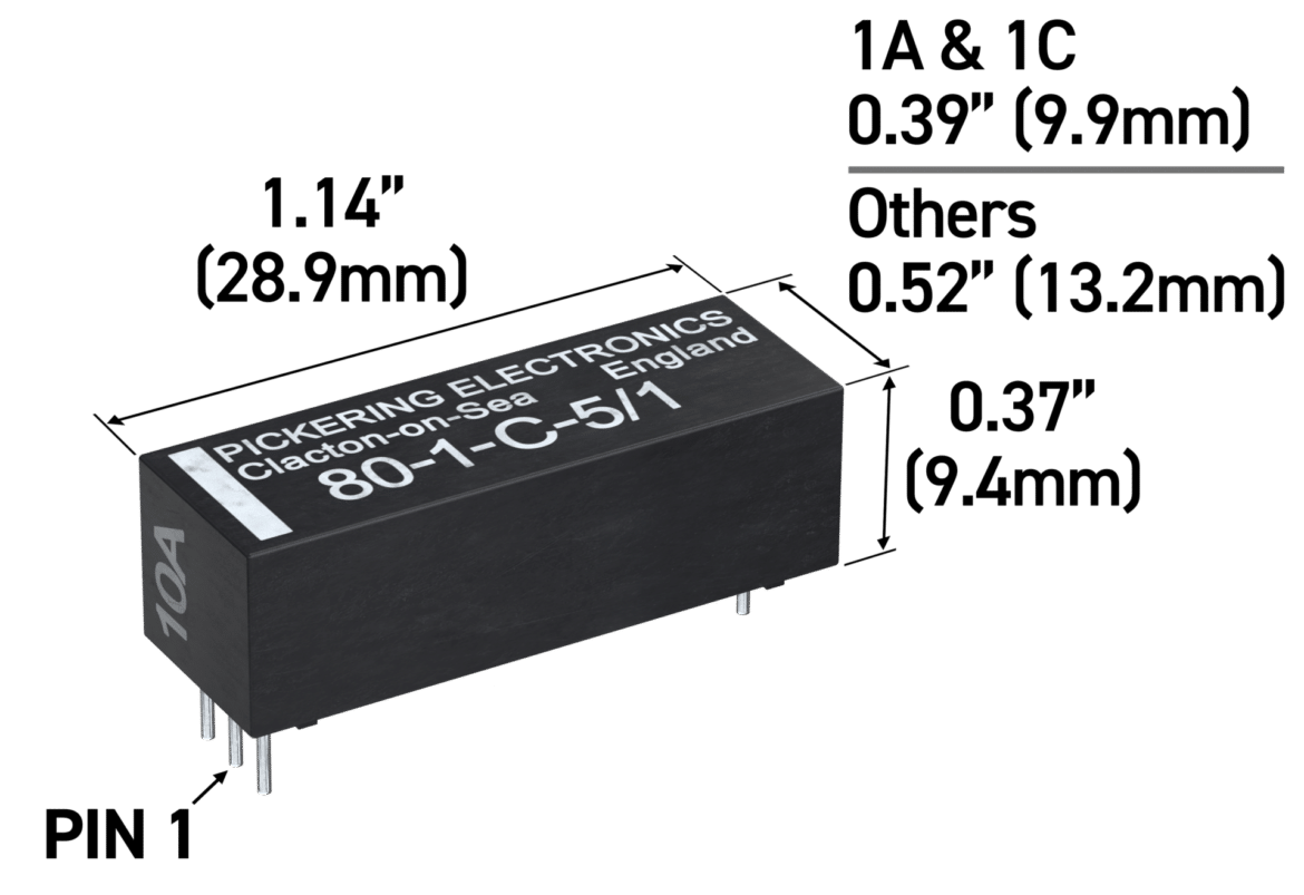 Pickering Reed Relays - Series 80, 85, 88 & 89 - General Purpose Reed Relay