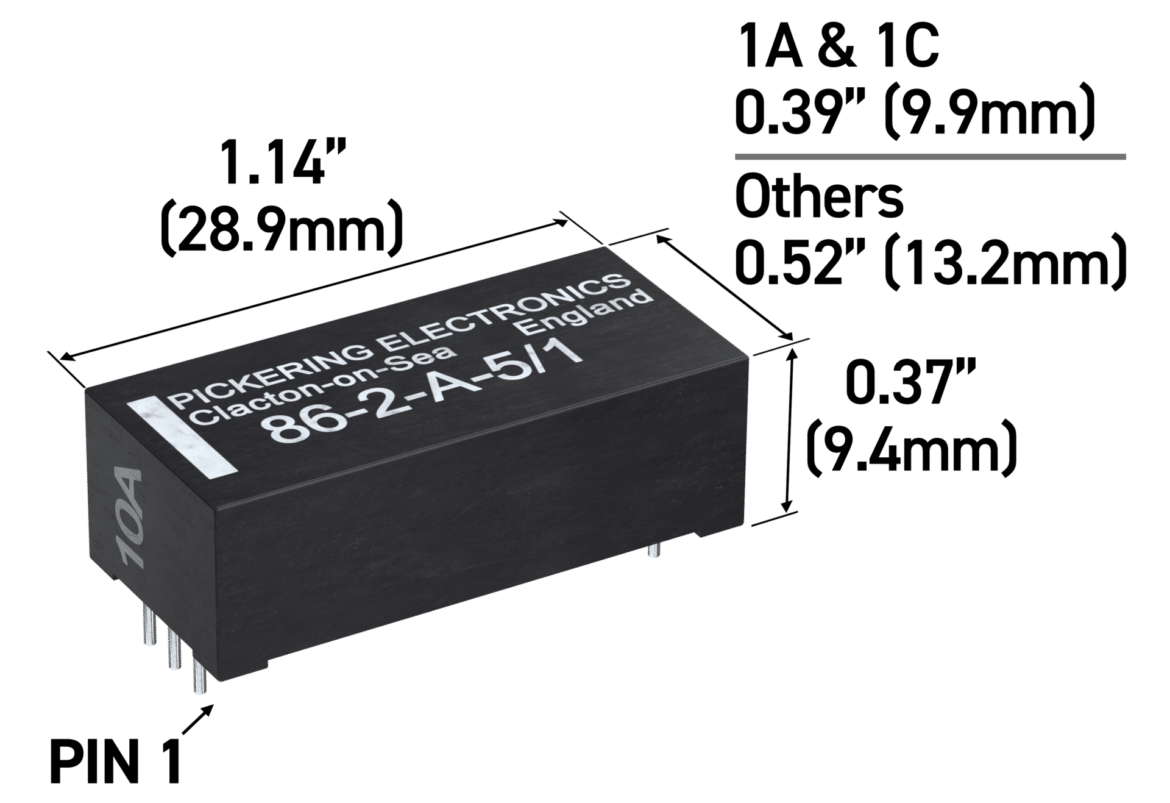 Pickering Reed Relays - Series 86 - Reed Relay Range