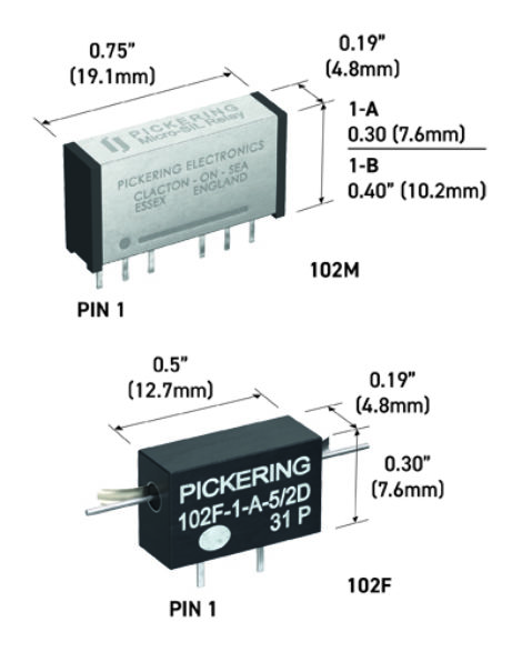 Pickering Reed Relays - Series 102 - Subminiature Coaxical RF Reed Relay