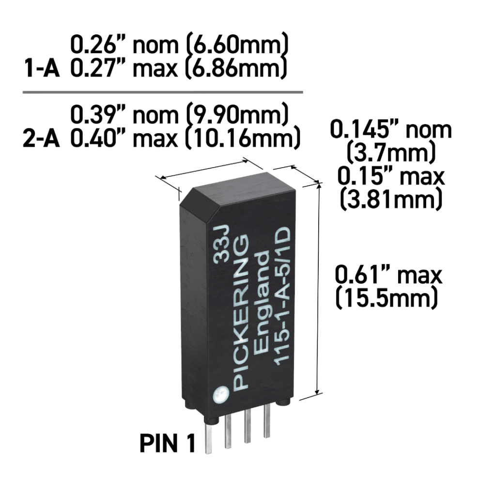 Pickering Reed Relays - Series 115 - SIL Reed Relay