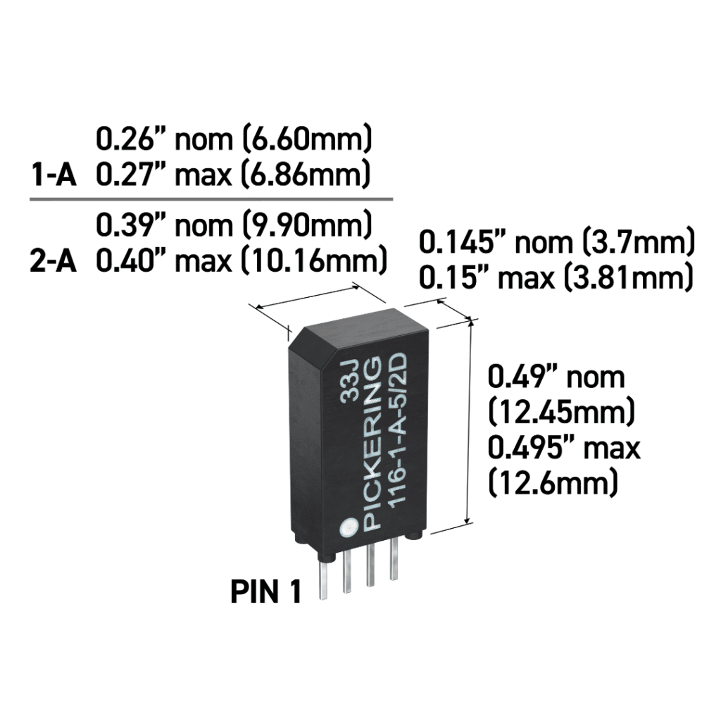 Pickering Reed Relays - Series 116 - SIL Reed Relay