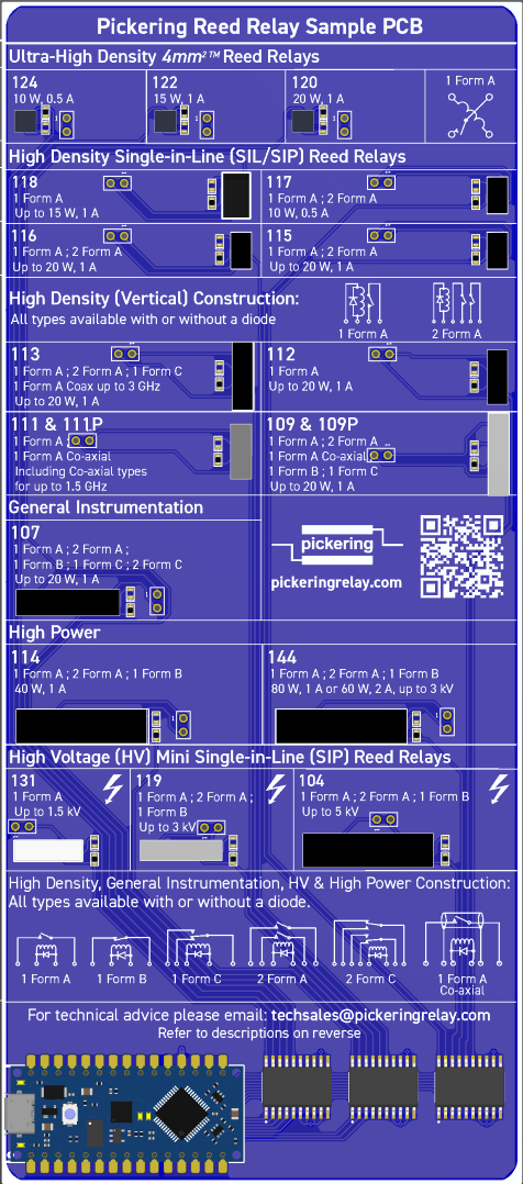 Pickering's Sample PCB - Pickering Electronics Ltd